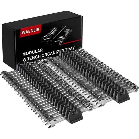 48PCS Magnetic Modular Wrench Organizer Set-Tool Drawer Storage Rack ...