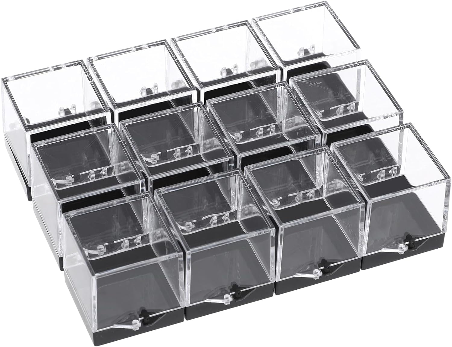 48PCS Mineral Display Boxes, Clear Acrylic Display Box for Rock Agate ...