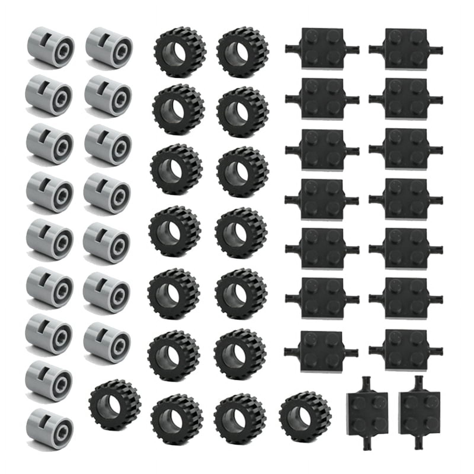 48PCS Mini Wheel Axles Pack Block Car Accessories Tyre Hub Classic ...