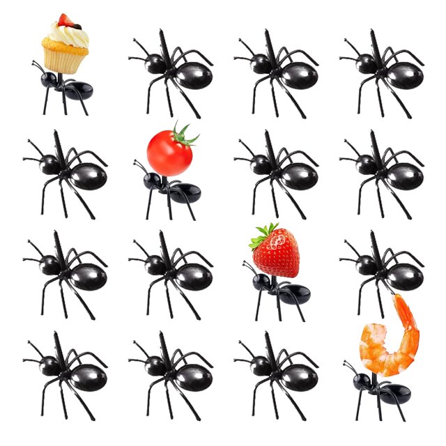 48PCS Reusable Ant Food Picks for Snack Cake Dessert, Ant Toothpicks ...