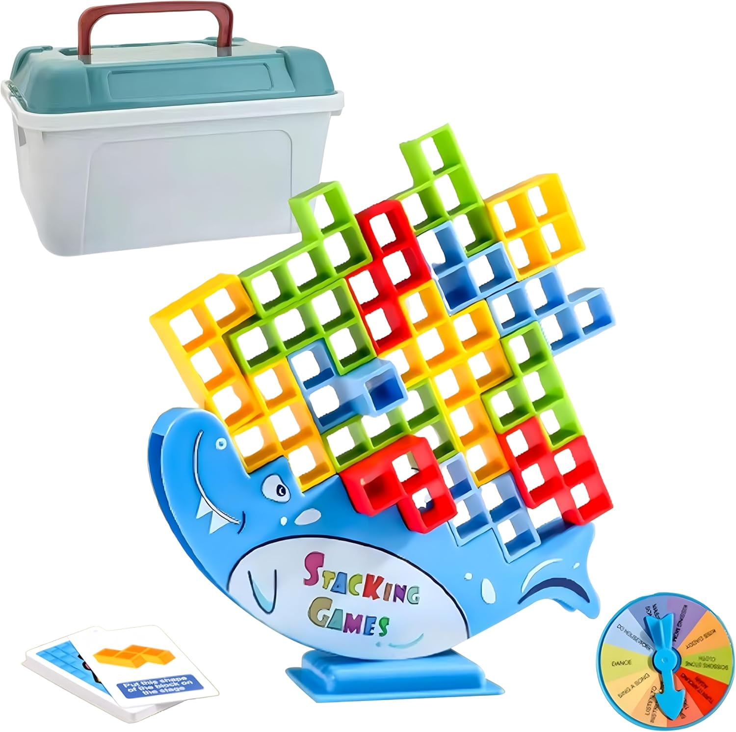 48PCS Tetra Tower Balance Stacking Blocks Game, Board Game for Kids and ...