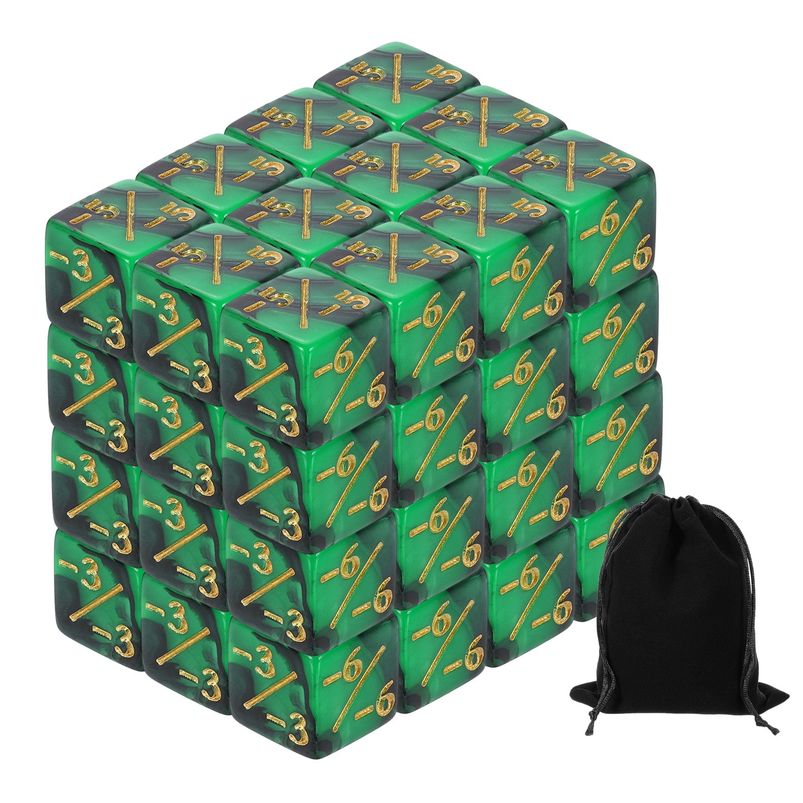 48Pack Magic Dice Counters, Acrylic D6 Life Counter Token Dice Set ...