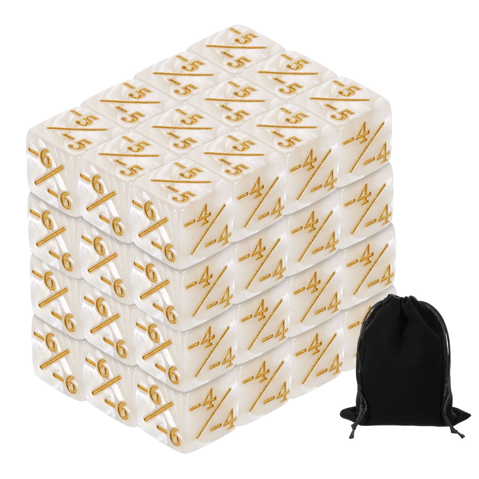 48Pack Magic Dice Counters, Acrylic D6 Life Counter Token Dice Set ...