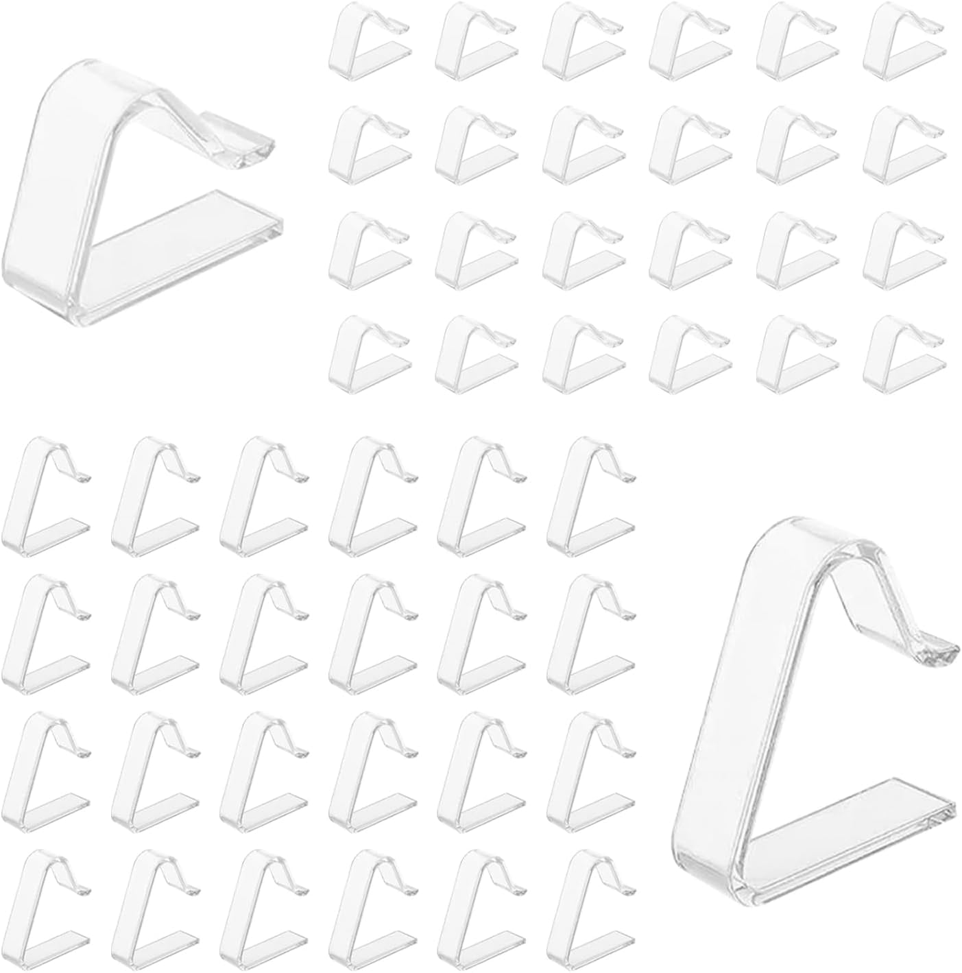 48Pcs 2 Style Transparent Plastic Tablecloth Clips Anti-slip Table ...