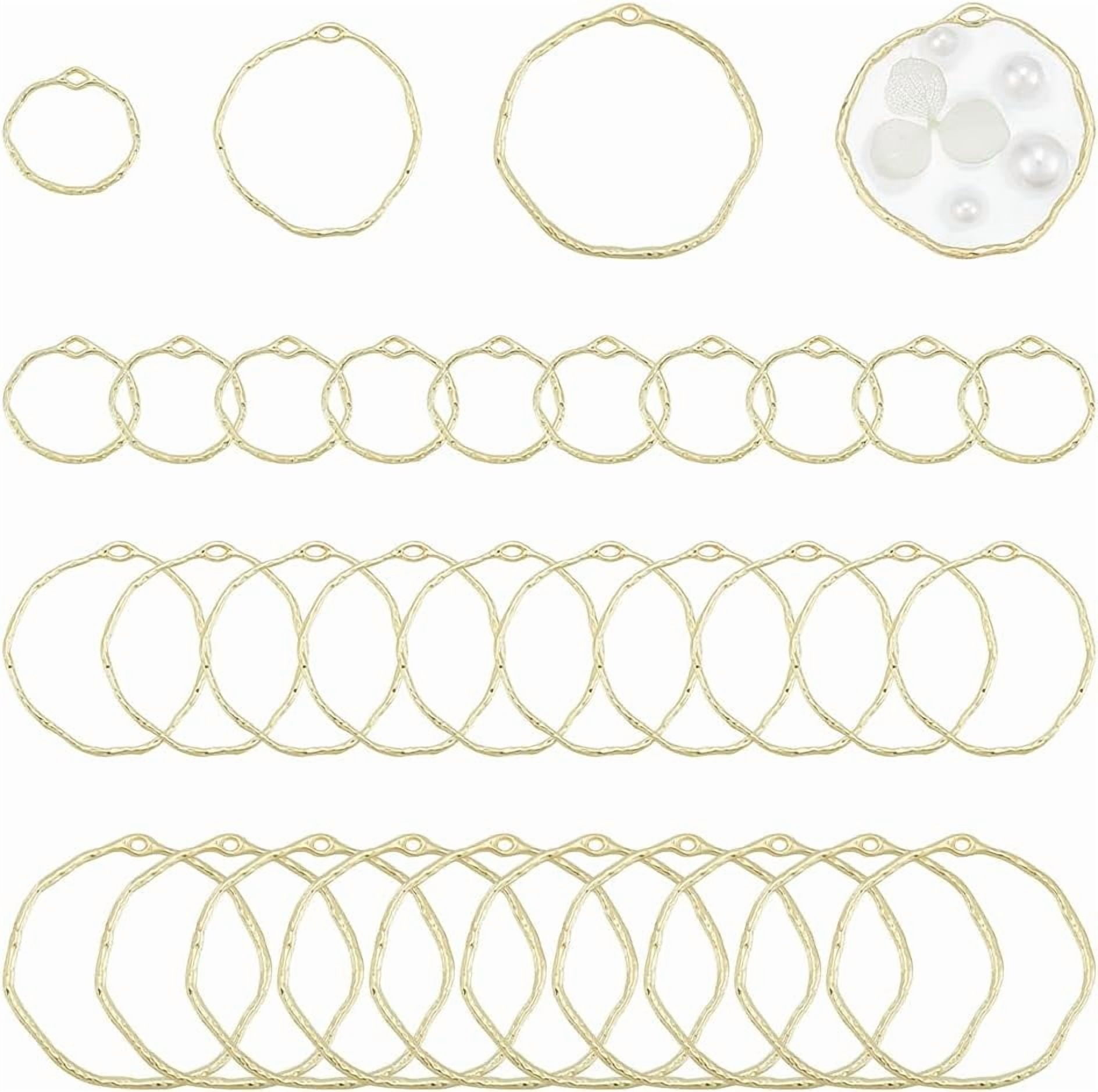 48Pcs 3 Sizes Open Back Bezel Pendants Epoxy Resin Bezel Round Blank ...