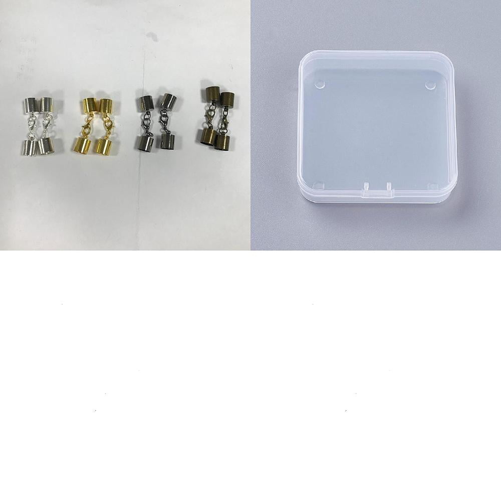 48Pcs 4 Colors Zinc Alloy Lobster Claw Clasps with Double Brass Cord ...