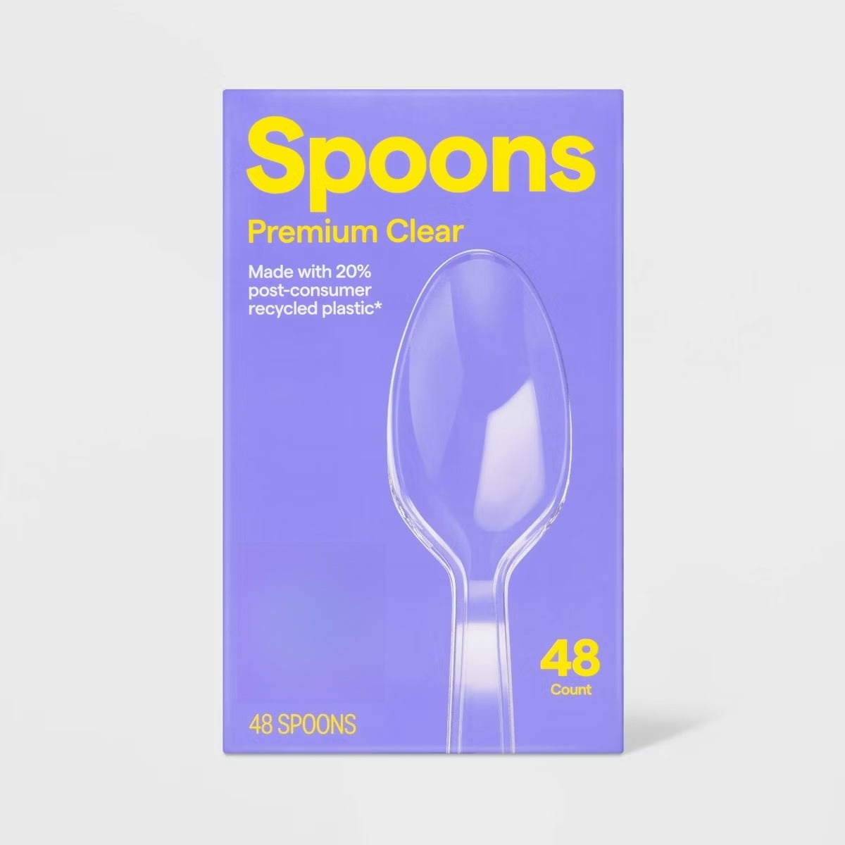 48Pcs Clear Heavy Duty Plastic Spoons, 6.53 Inch Disposable Spoons for ...