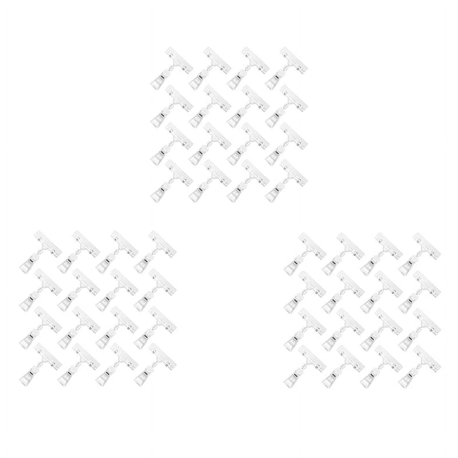 48Pcs Clear Sign Clips Plastic Clip Sign Holder Stand, Swivel Clips ...