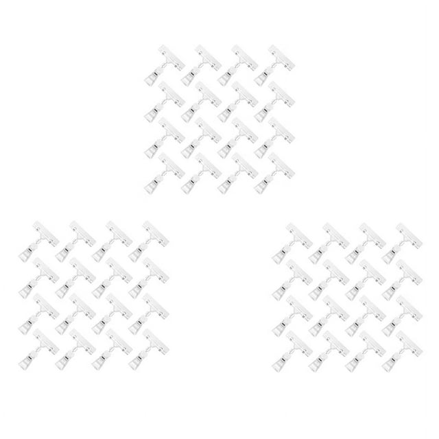 48Pcs Clear Sign Clips Plastic Clip Sign Holder Stand, Swivel Clips ...