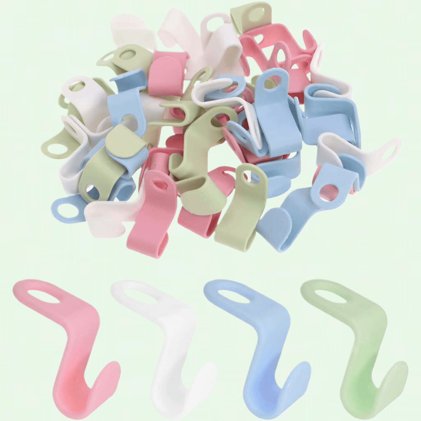 48Pcs Clothes Hanger Connector Hooks, Plastic Closet Organizer Hanger ...