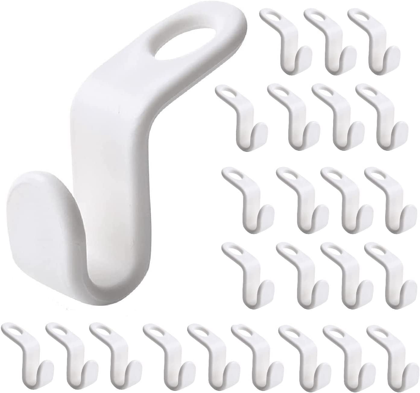 48Pcs Clothes Hanger Connector Hooks, White Hanger Extender Clips ...