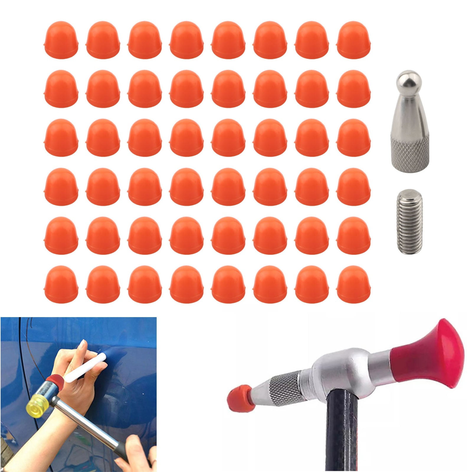 48Pcs Dent Removal Rubber Tips Dent Repairs Tools Set Dent Repair ...
