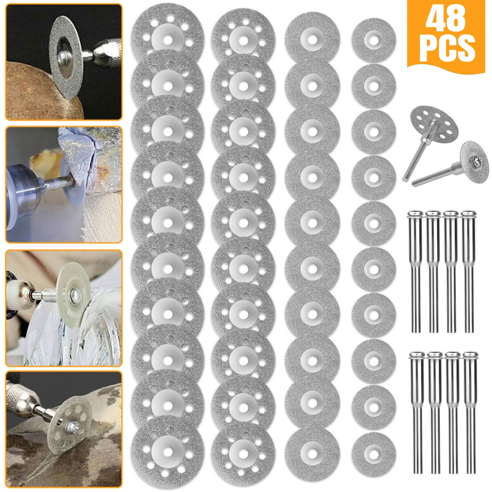 48Pcs Diamond Cutting Wheel For Dremel Rotary Tool Die Grinder Cut Off ...
