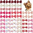 48Pcs Dog Hair Bows Small Cute Puppy Bowknot Hair Bows with Clips ...