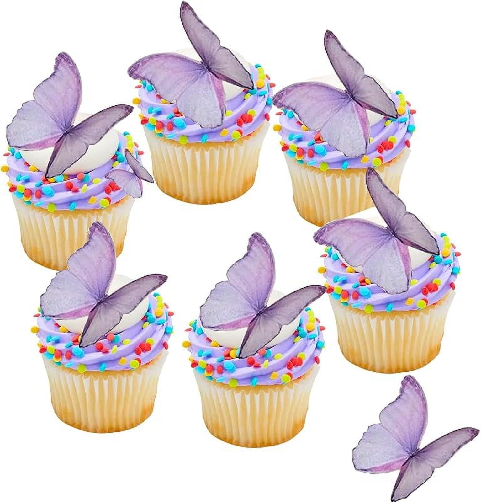48Pcs Edible Butterflies for Cake Decorating Wafer Paper Butterfly ...