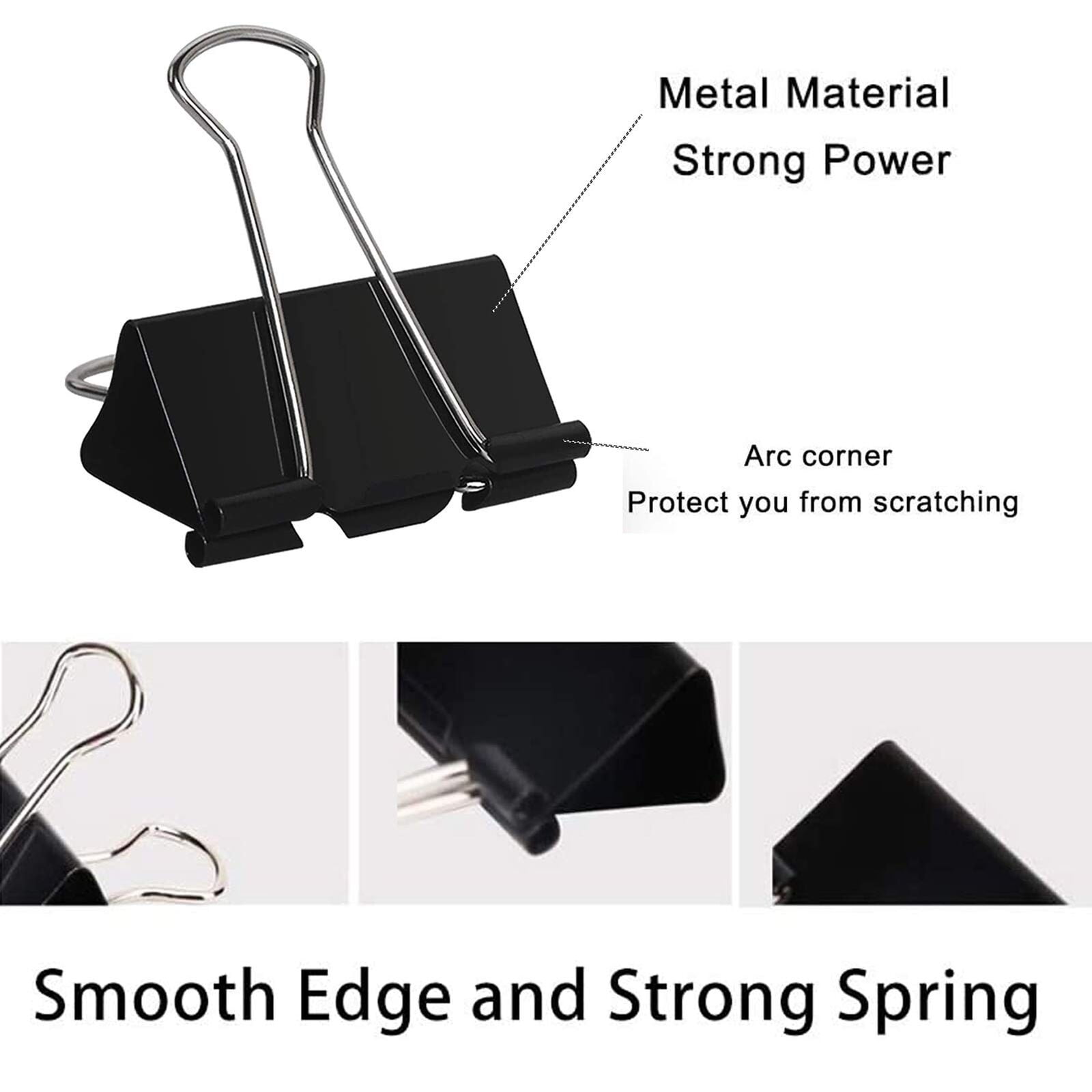 48Pcs Extra Large Binder Clips 2Inch,Big Paper Clamps for Office and ...