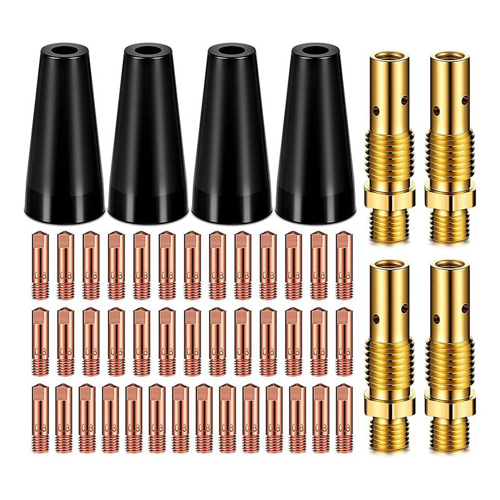 48Pcs Flux Core Gasless Nozzle Tips Kit KP1939-1 Flux Welder Contact ...