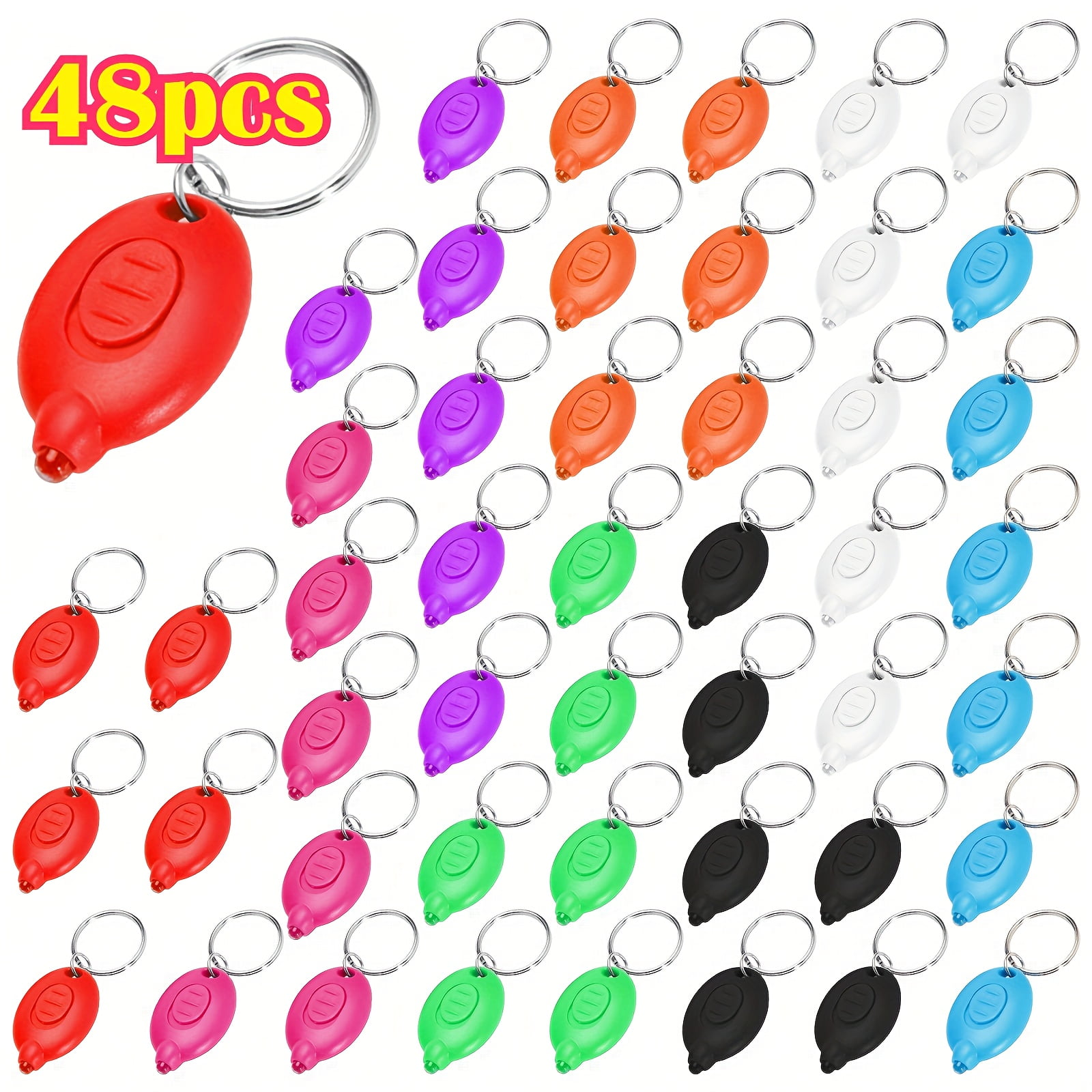 48Pcs Keychain Flashlight, Gadgets for Men, Mini Flashlight, Kids ...