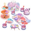 Style-Carry Non-Breakable Children's Tea Set, Princess Party Pretend Play Toy for Toddlers ...