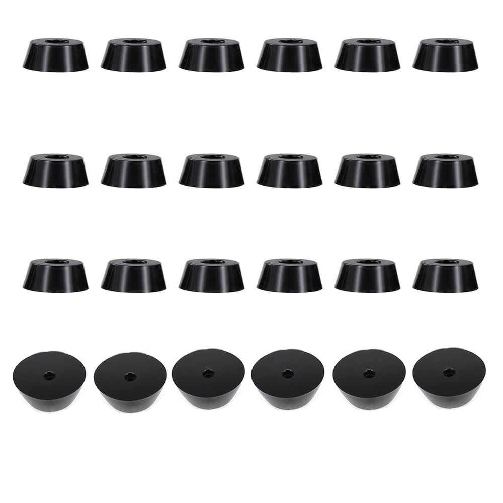 48Pcs Rubber Round Table Chair Furniture Feet Leg Pads Conical Recessed ...