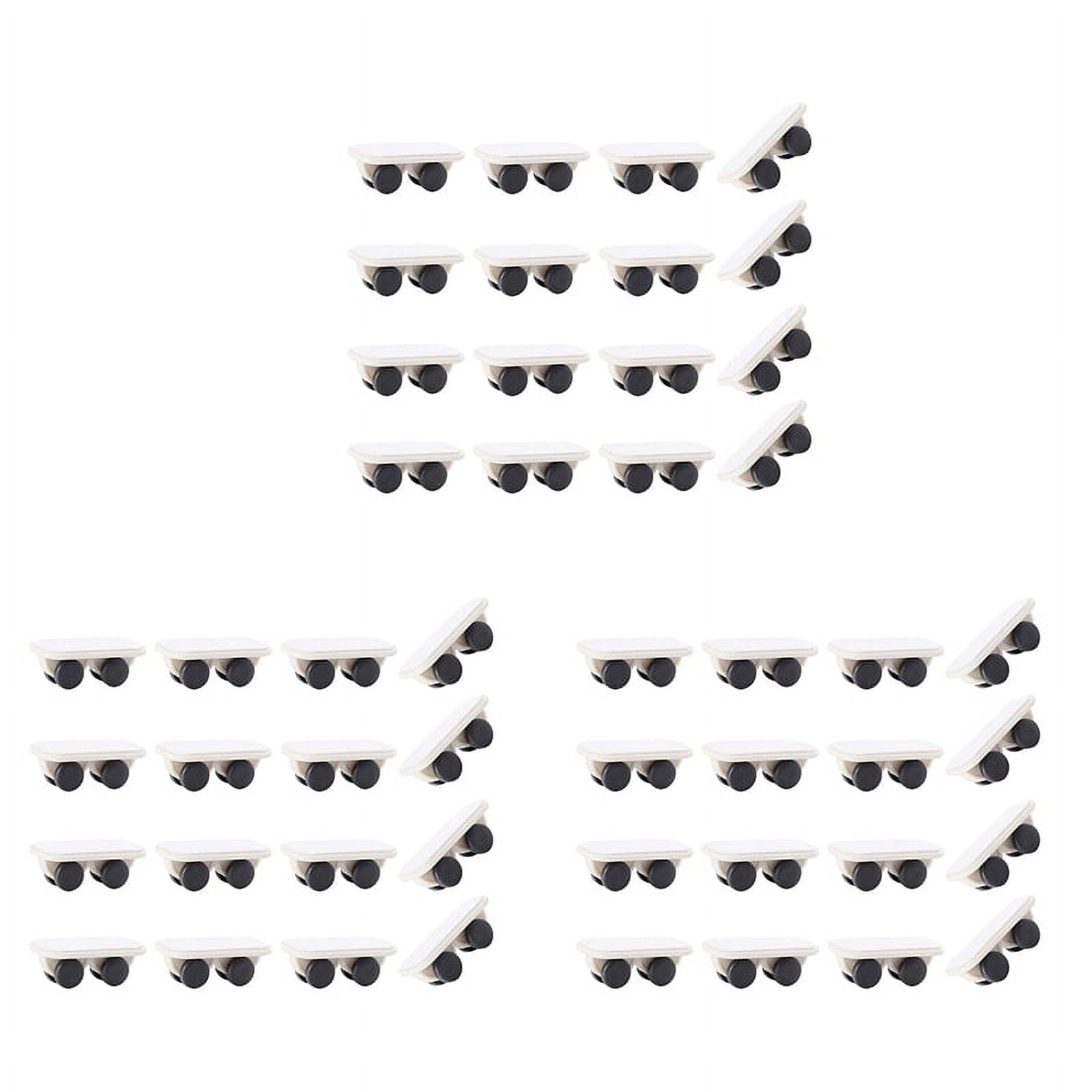 48Pcs Self Adhesive Caster Wheels Heavy Duty Stick on Mini Small Non ...
