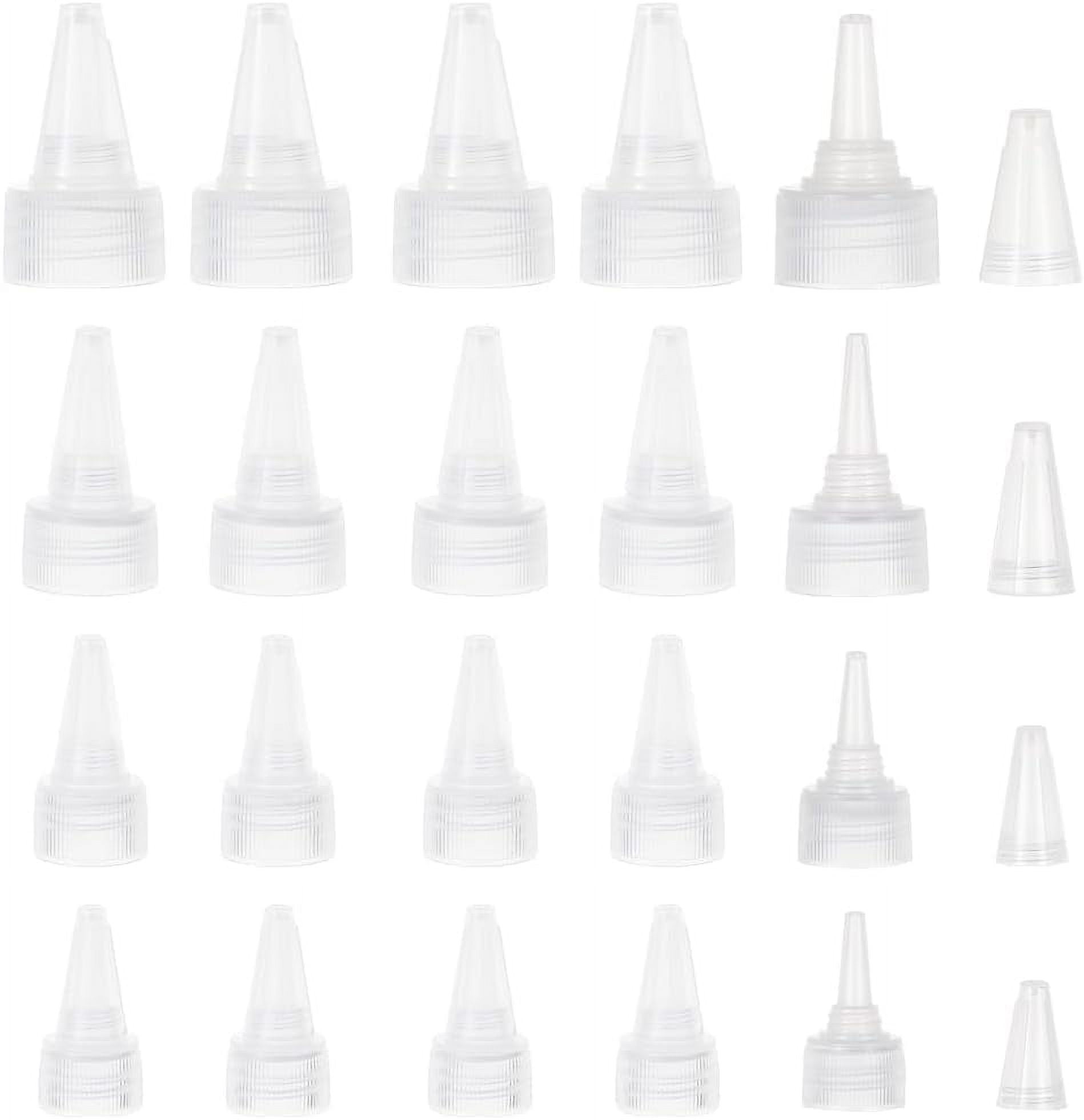 48Pcs Squeeze Bottle Caps 18/20/24/28mm White Squeeze Bottle Cap ...