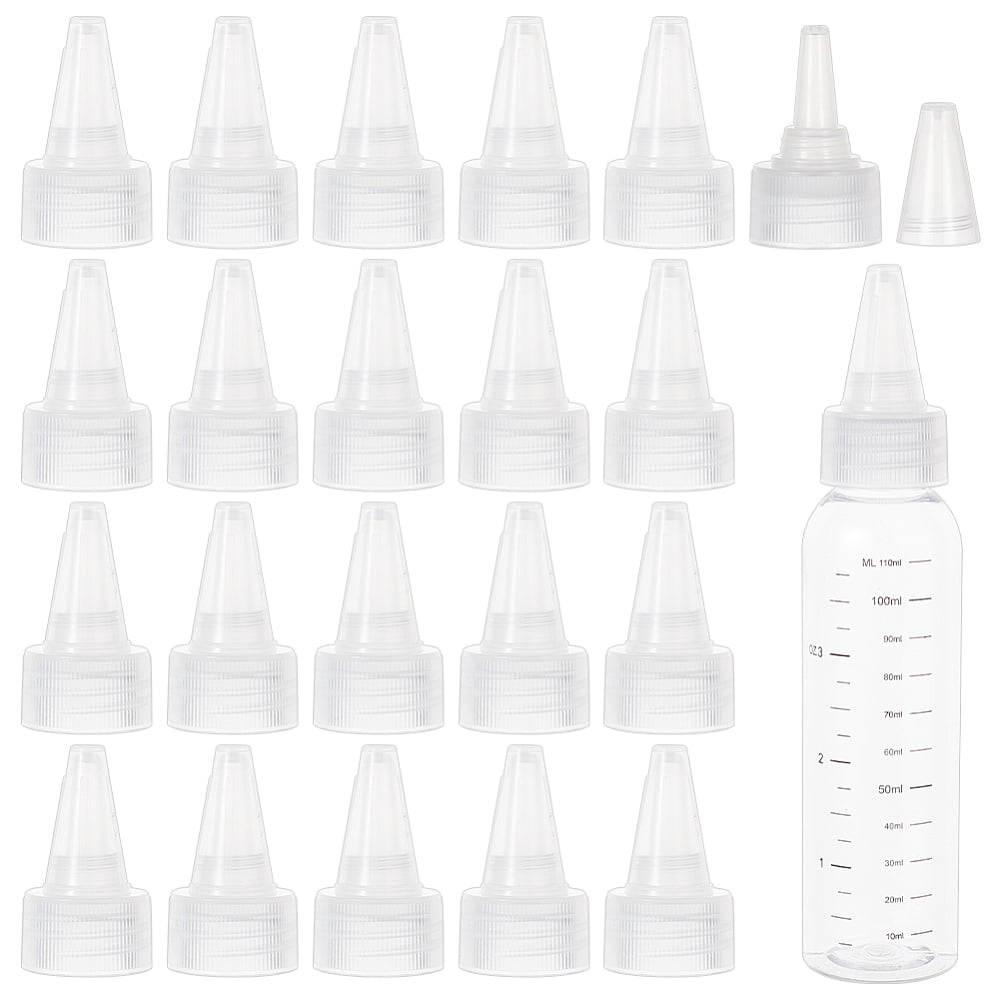 48Pcs Squeeze Bottle Caps 18 20 24 28mm White Squeeze Bottle Cap ...