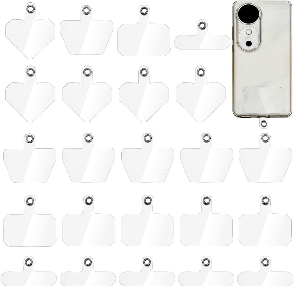 48Pcs Universal Phone Lanyard Patch 4 Styles Cell Phone Lanyard Tether Replacement Patches ...