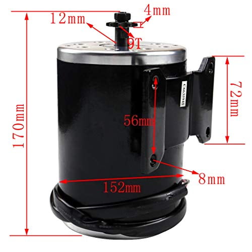 48V 1000W Brushed Speed Motor & Controller & Throttle Grip Kit for ...