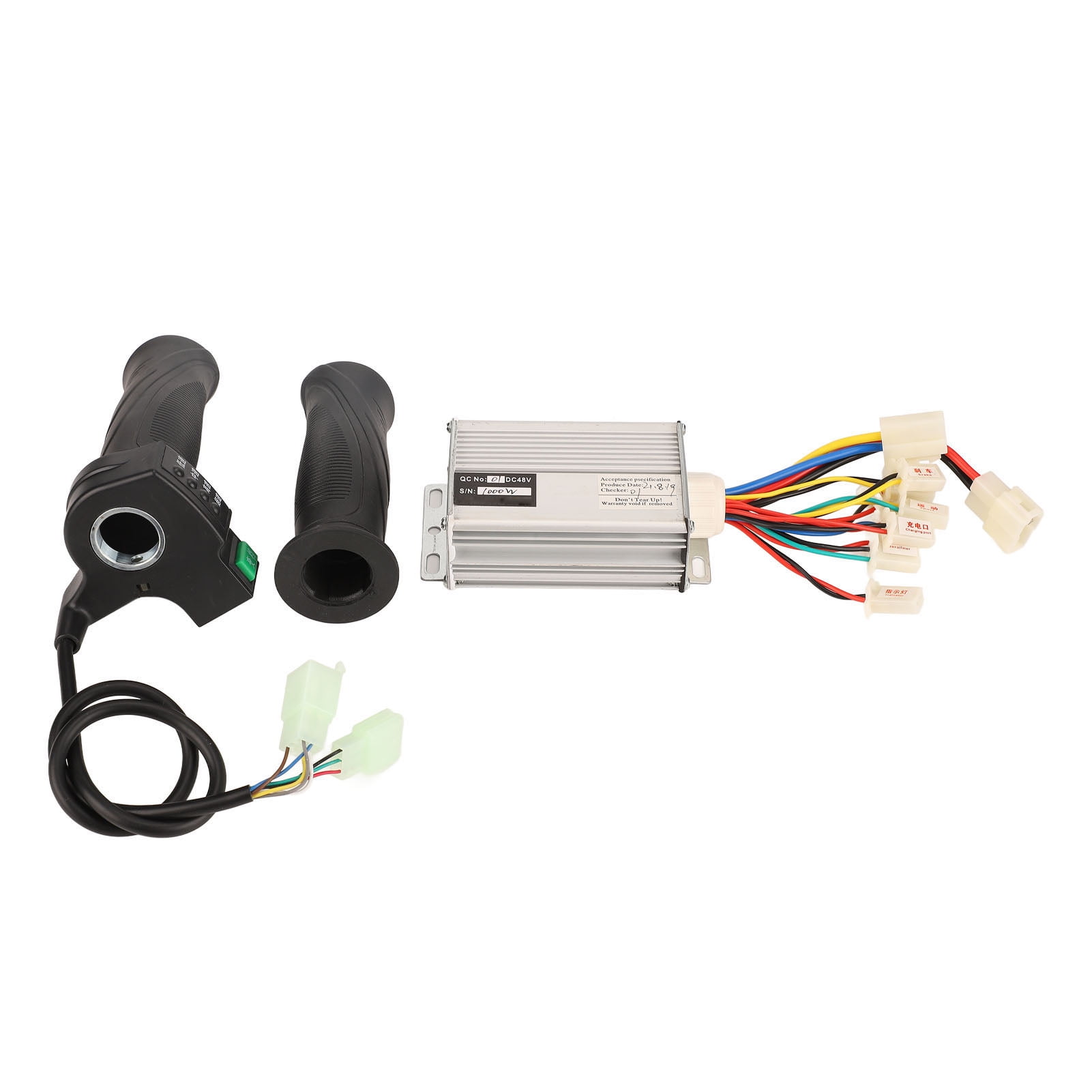 48V 1000W Electric Bike Brush Motor Controller with 4 Speed Throttle Handle Electric Controller ...