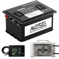 MOSEWORTH 48V 105Ah LiFePO4 Golf Cart Battery, Bluetooth, 200A BMS, 20A ...