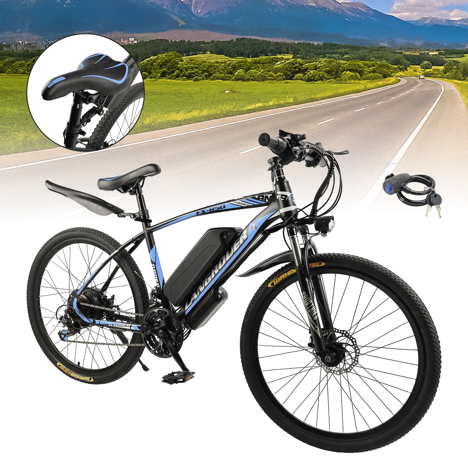 48V 10AH 500W 21 speed 26 inches electric mountain bike MTB Bicycle E ...