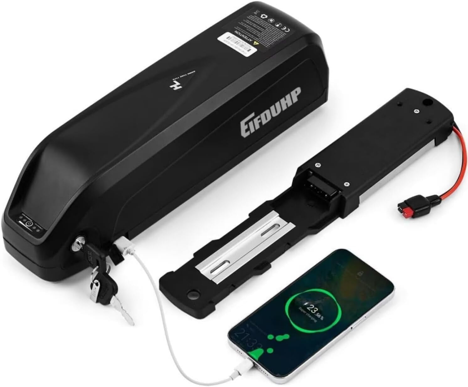 48V 15AH Ebike , Electric Bike Lithium Pack with Charger, 5 Pin Base ...