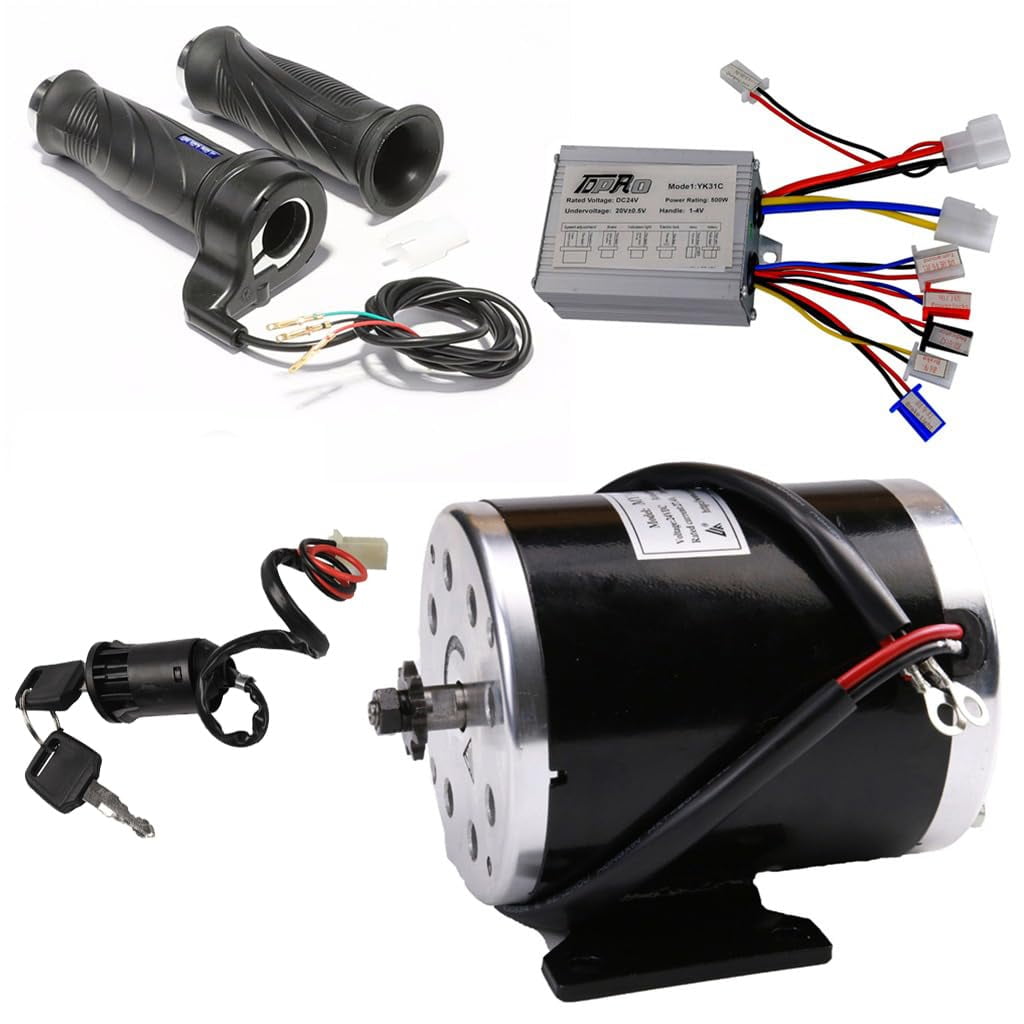 24V 500W Electric Brushed DC Motor Speed Controller, Throttle Grips ...