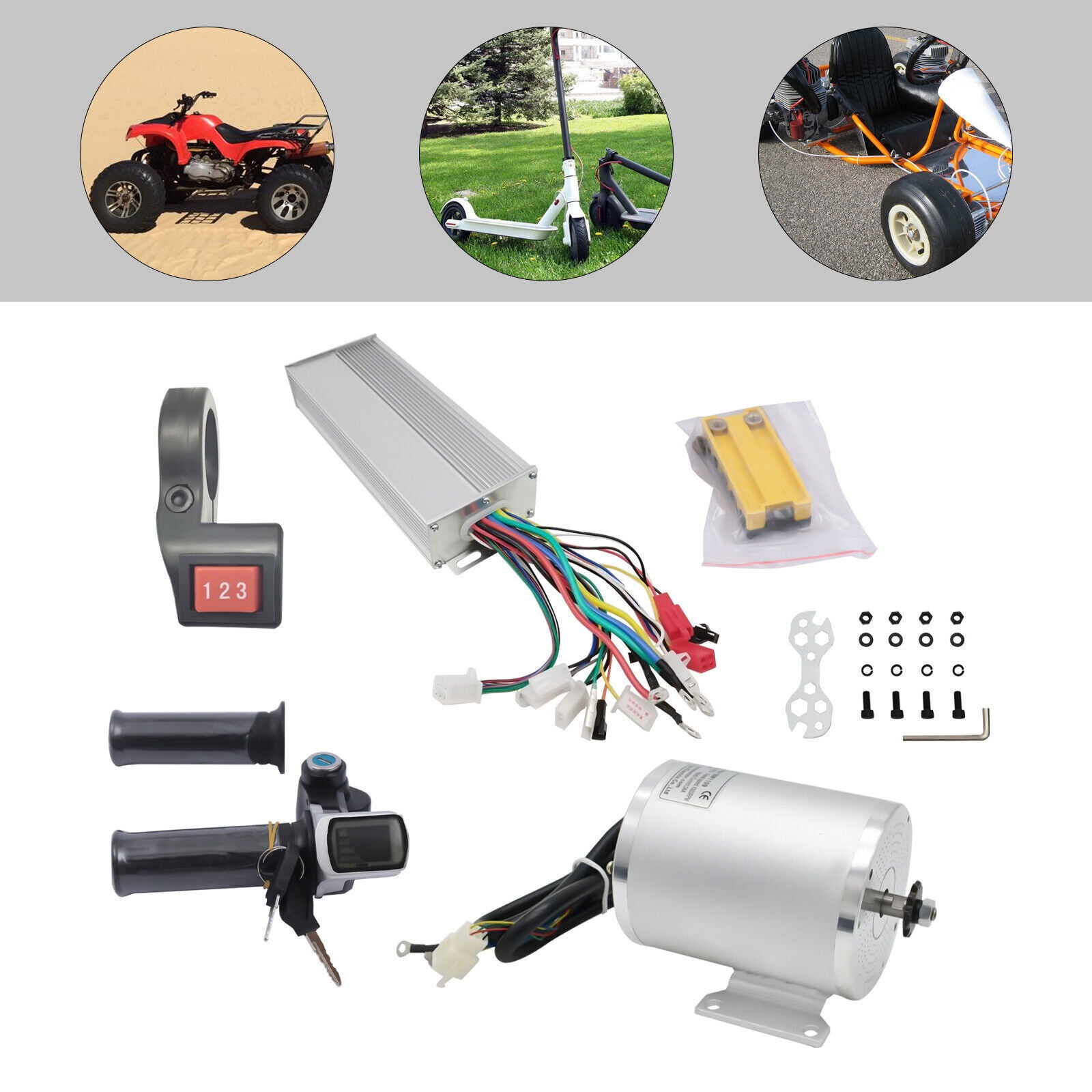 48V 2000W Brushless Motor Kit for Electric Bike Conversion, 4300rpm, 3 ...