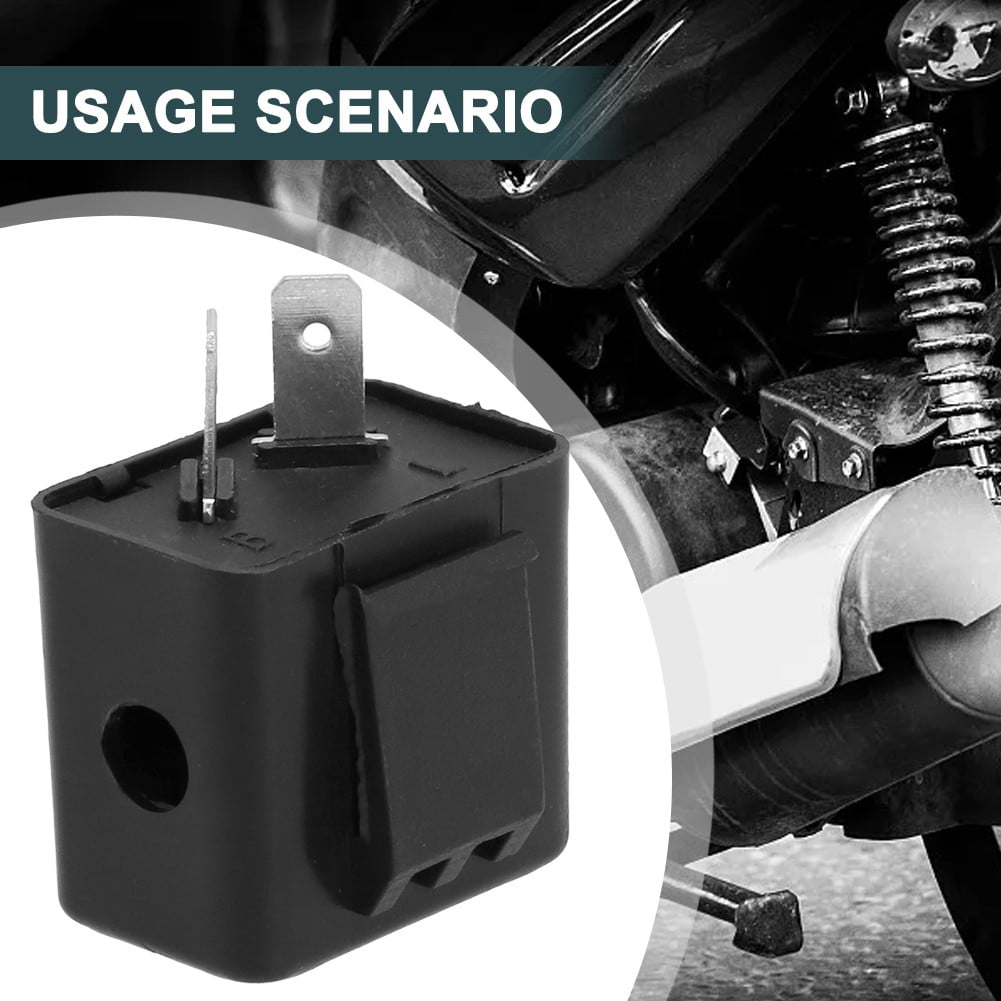 48V 2Pin Motorcycle Blinker Adjustable LED Flasher Relay Turn Signal ...
