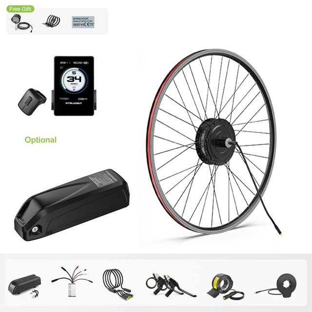 48V 500W Bafang 26" Rear Wheel Hub Motor Kits EBike Conversion Kits ...