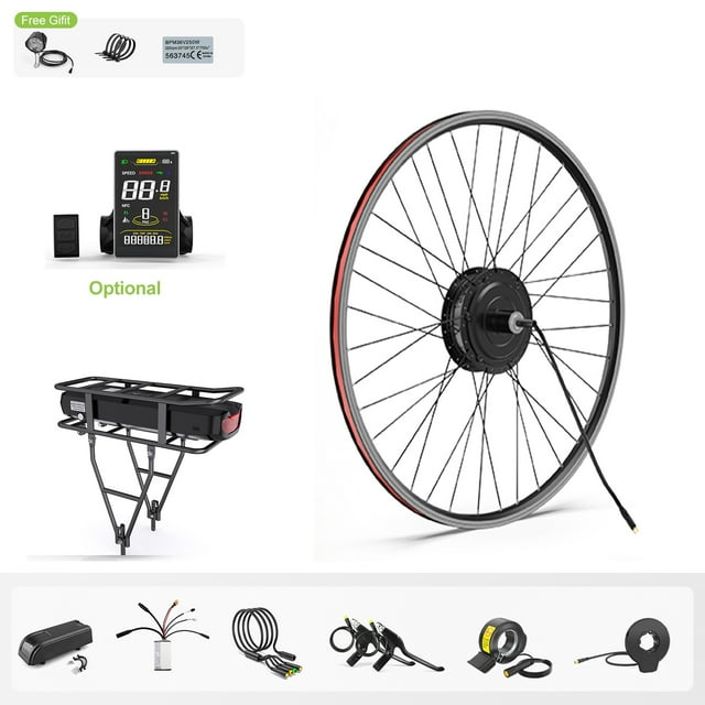 48V 500W Bafang 27.5" Rear Wheel Hub Motor Kits EBike Conversion Kits ...