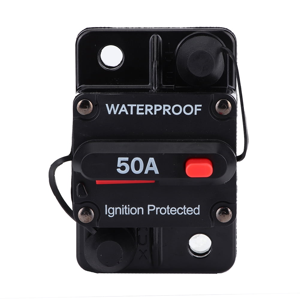 48V 50A Manual Reset Circuit Breaker Switch Fuse Holder Truck Car Boat ...
