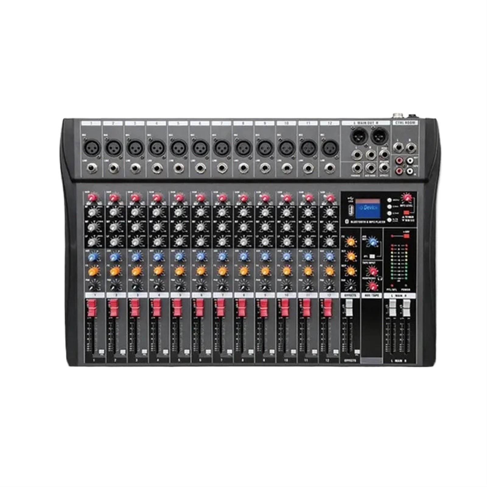 48V 6/8/12 Channels Professional Studio Au-dio Mixer USB DJ Sound ...