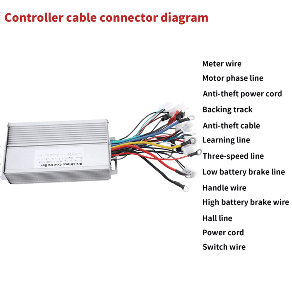 48V 60V 64V 72V 1000W 1500W Electric Controller 12 Tube Dual Mode E-Bike Brushless Controller ...