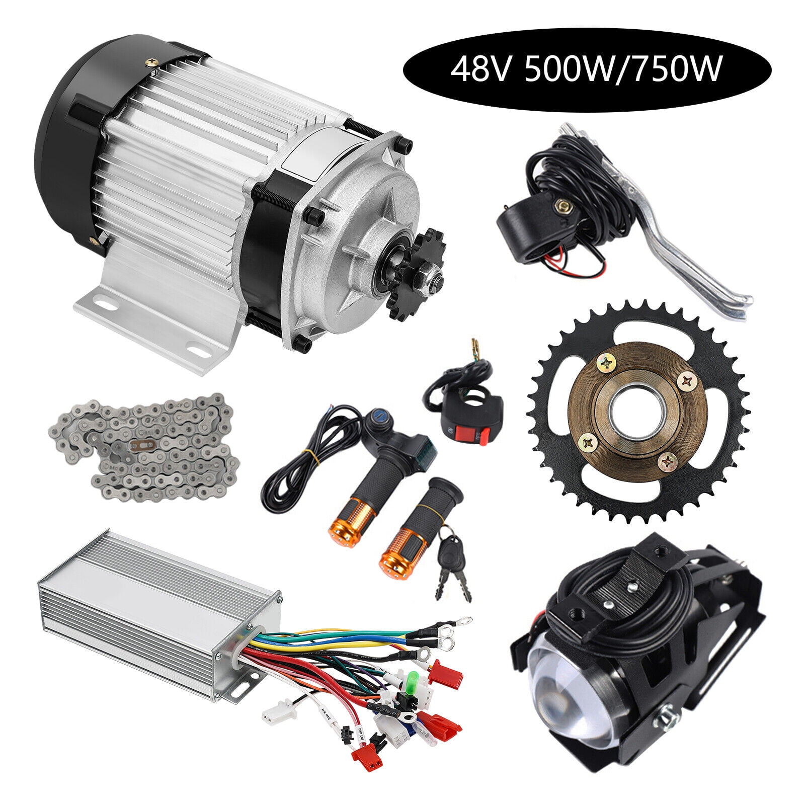 48V 750W Electric Brushless Geared Motor Kit for Tricycle E-Bike ...