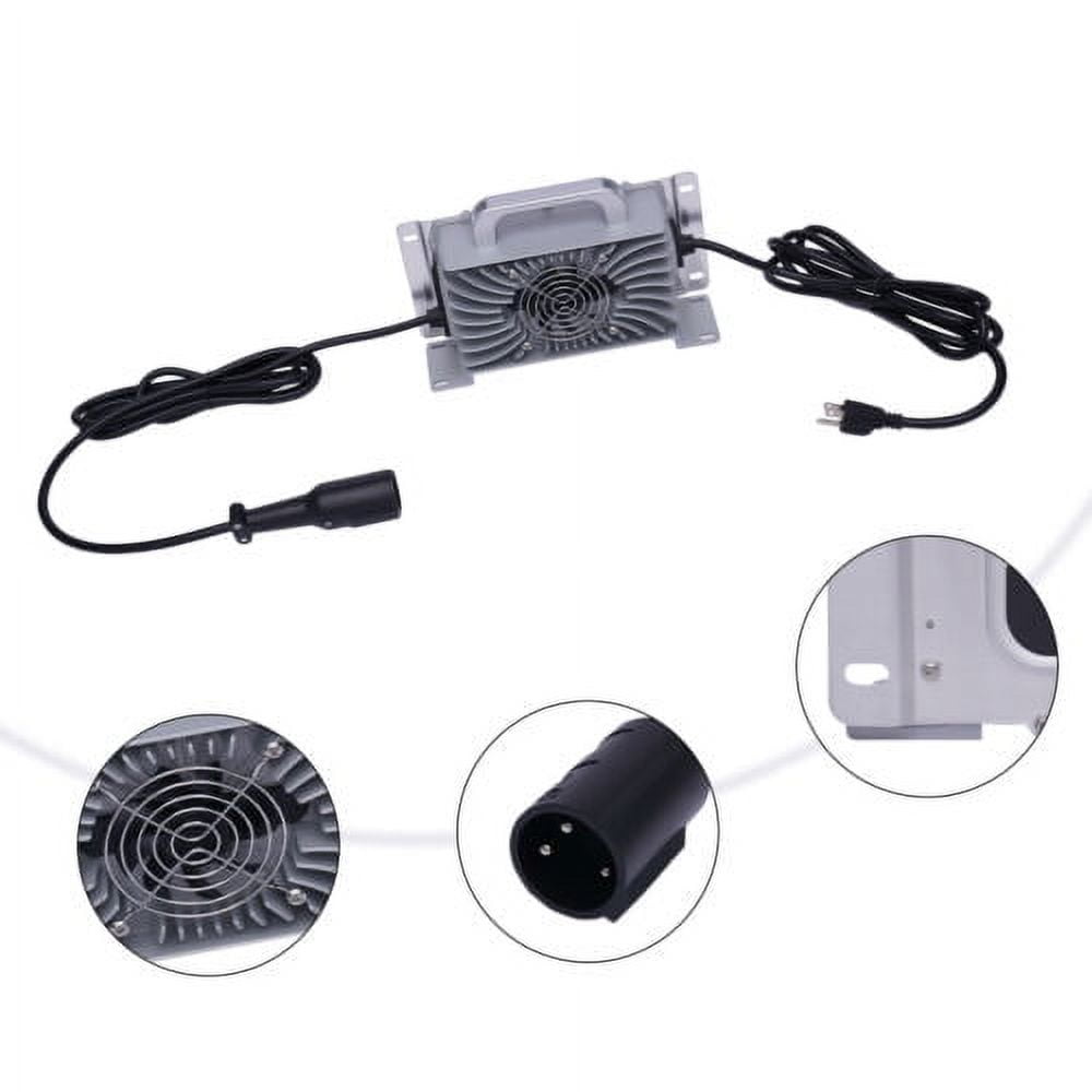 48V 900W Golf Cart Battery Charger & 3 Pin Connector Plug for Club Car ...