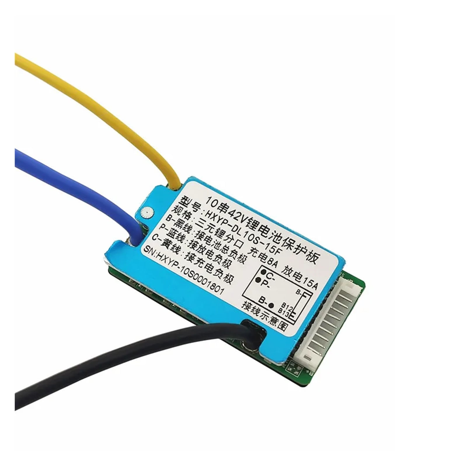 48V BMS 10S 13S 15A 18650 BMS For Ternary Lithium Battery Pack Electric ...