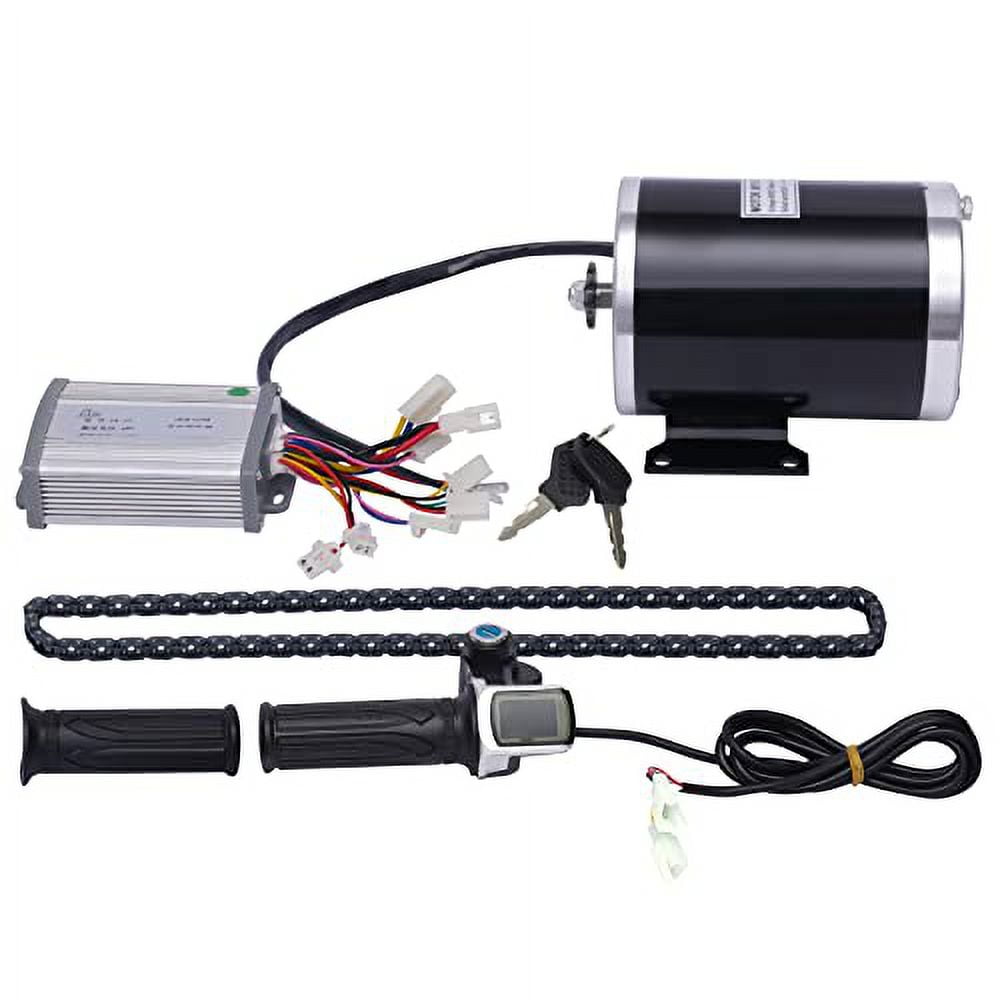 48V Brush Motor Kit, 1000W LCD Small Go Kart Electric Bicycle Motor ...