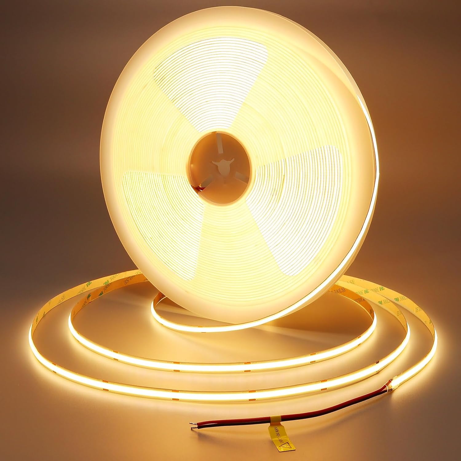 48V COB LED Strip 3000K Warm White 66ft Ultra Bright 15000Lm Power 150W ...