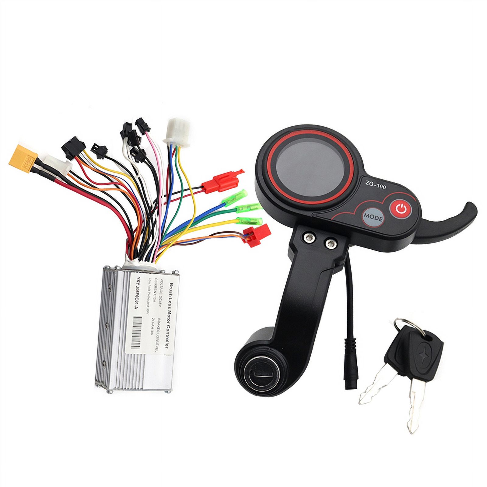 48V Controller+ZQ-100 Mileage Meter with Key Speed Adjustable Electric ...