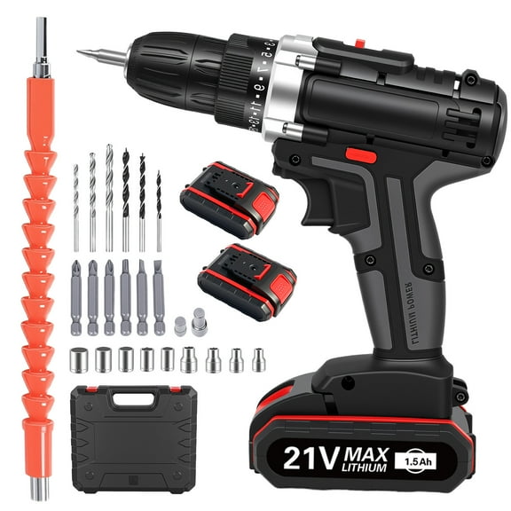 XIULIN Cordless Drill Set, 12.8V Lithium Lon Power Drill Cordless with ...