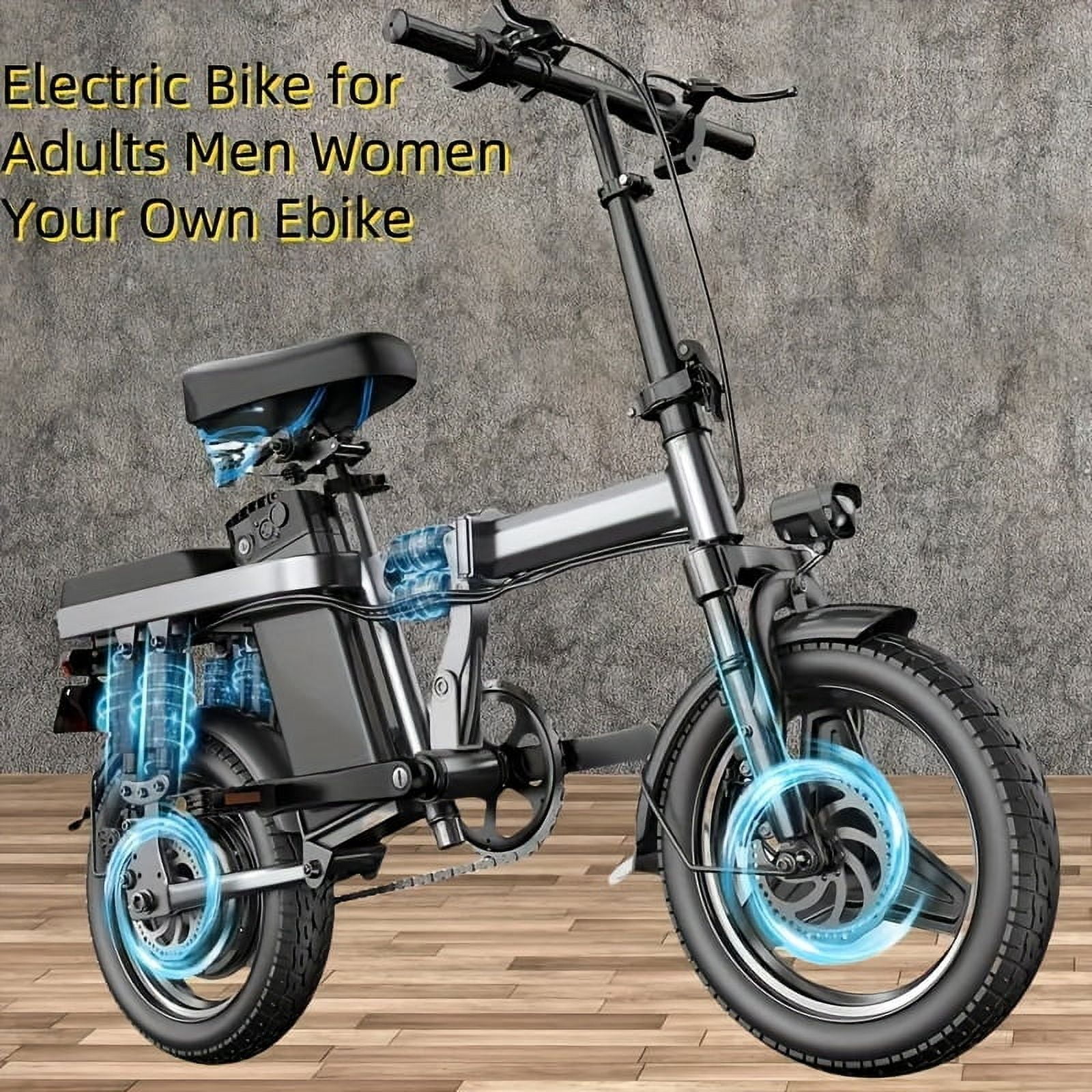 48V15AH Removable Lithium Battery, 35 Mile Long Distance Folding Adult ...