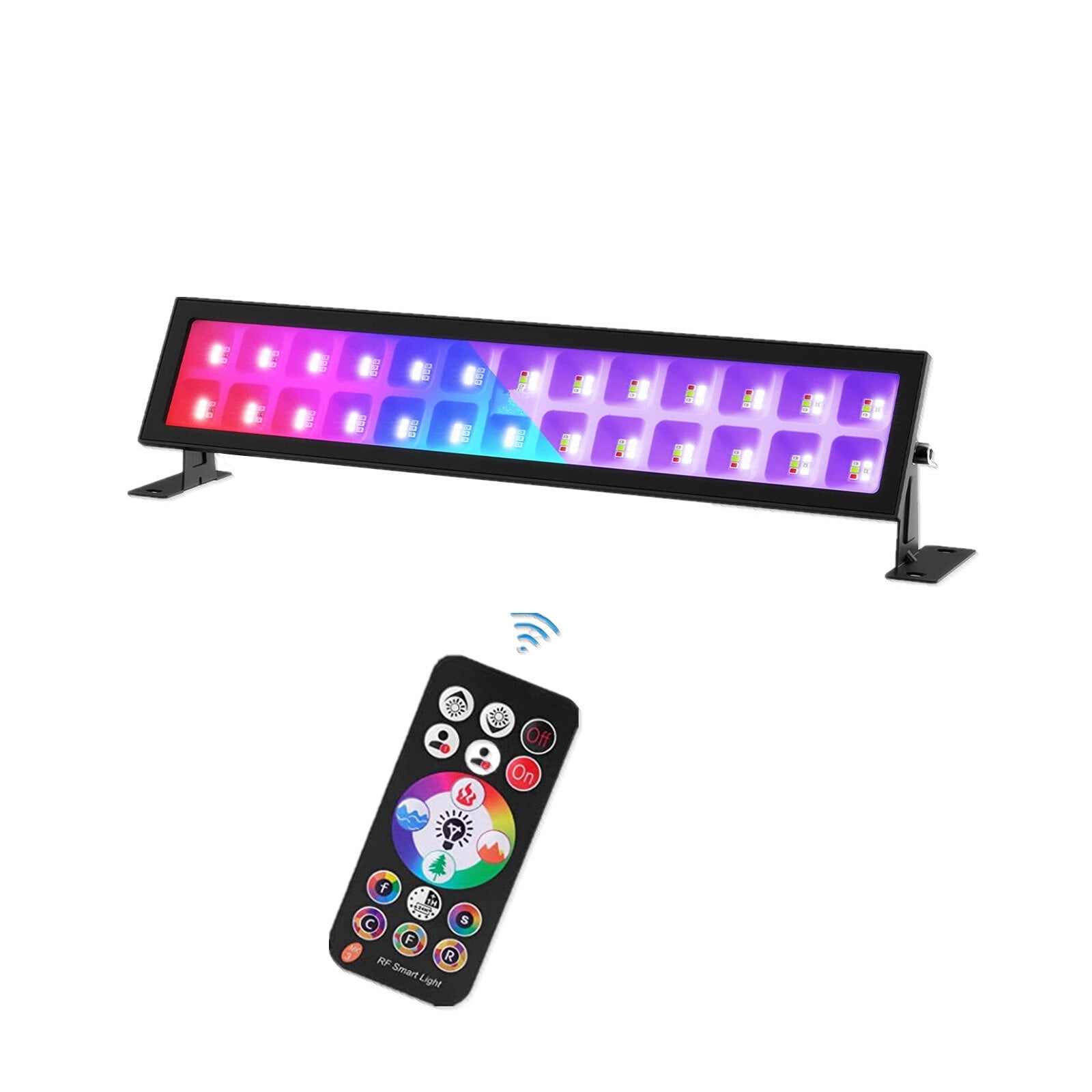 48W 72LEDs RGB Light UV Black Light Wall Washer UV Light Bar Wash Light ...